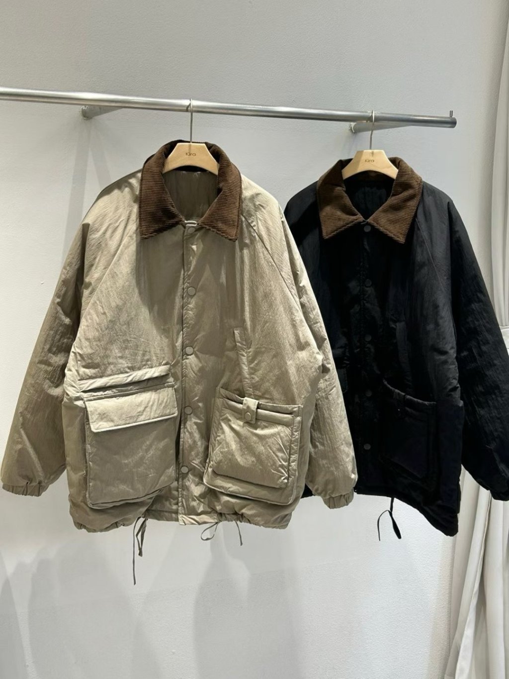 KIRA 大減價⭐️⭐️多功能多袋燈芯絨領巨袋夾棉樓 W54 L29" KS5 - BLOOMKOREA FASHION