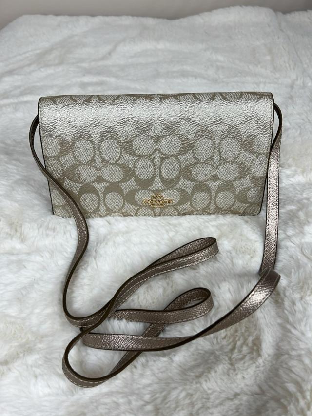 Coach champagne shine logo WOC - 陳記美加代購