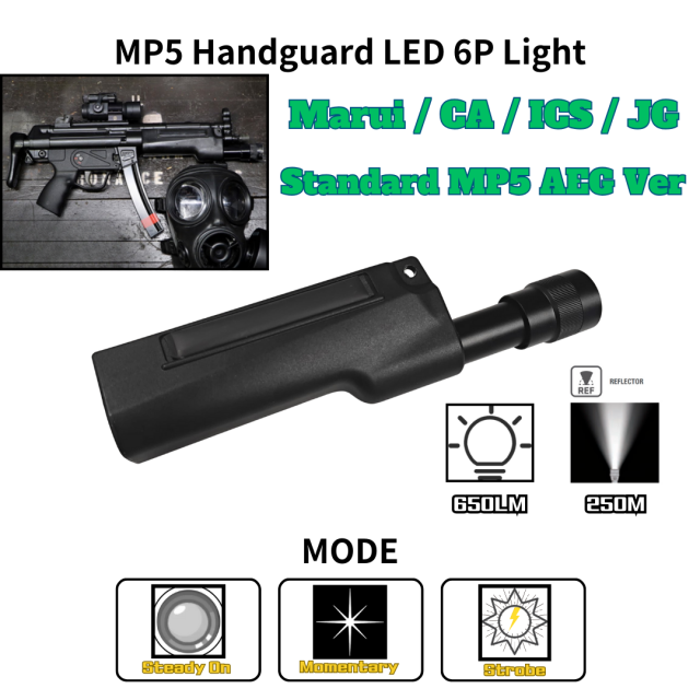 TBS MP5 Handguard LED 6P Light For TM MP5 Standard AEG (Marui / CA / ICS / JG ) - Gun Mall Hong Kong